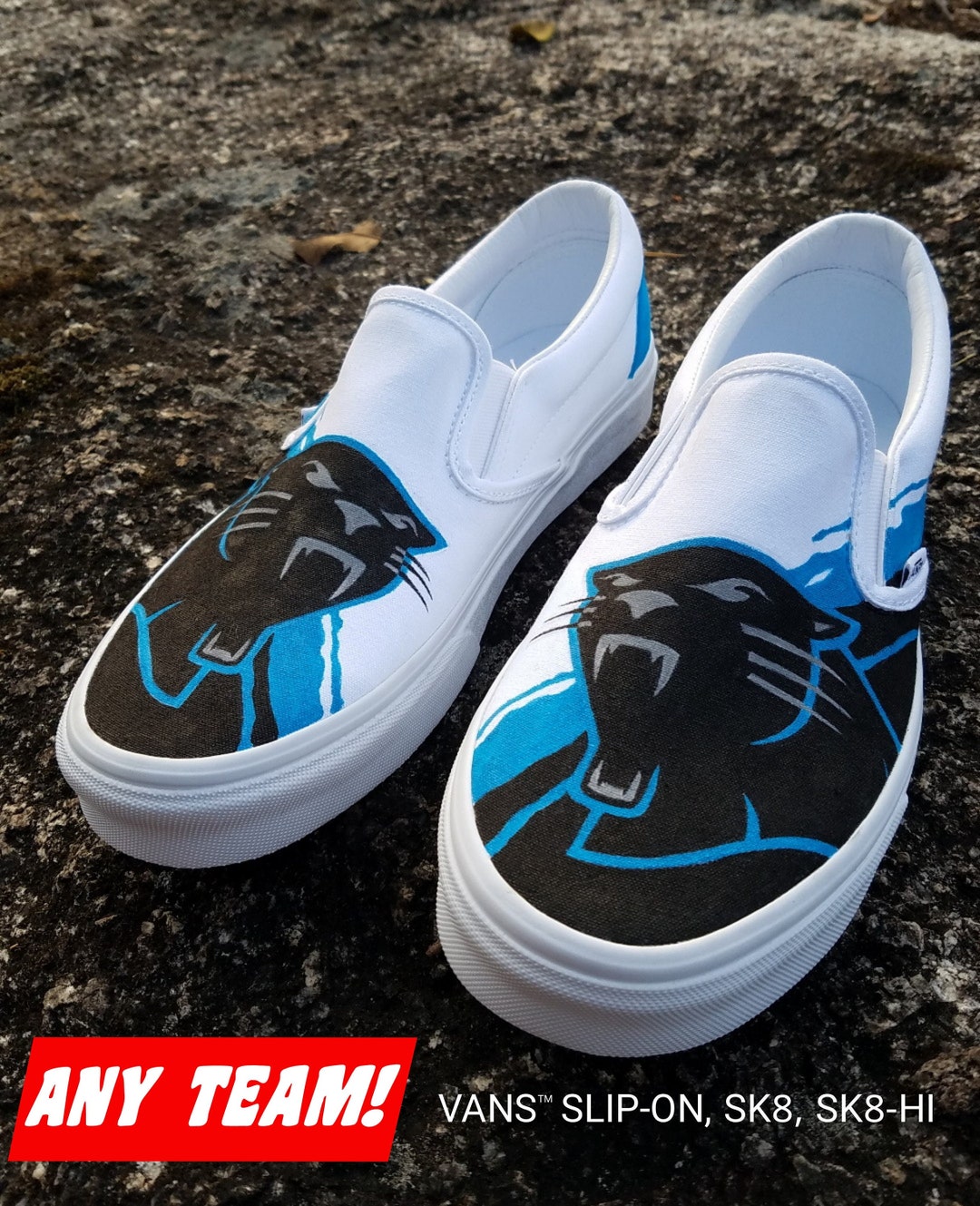 Custom Painted Vans ANY TEAM - Etsy