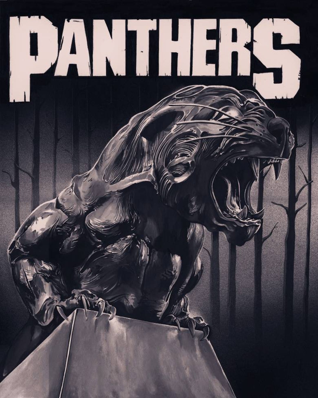 Panthers Statue 1620 Art Print - Etsy