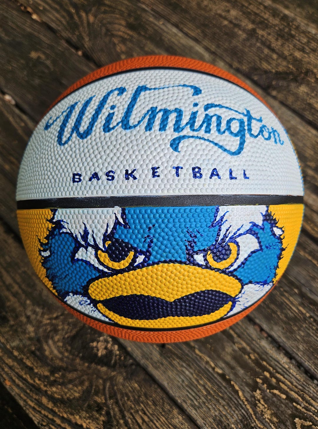UNC Wilmington Hand Painted Basketball - Etsy