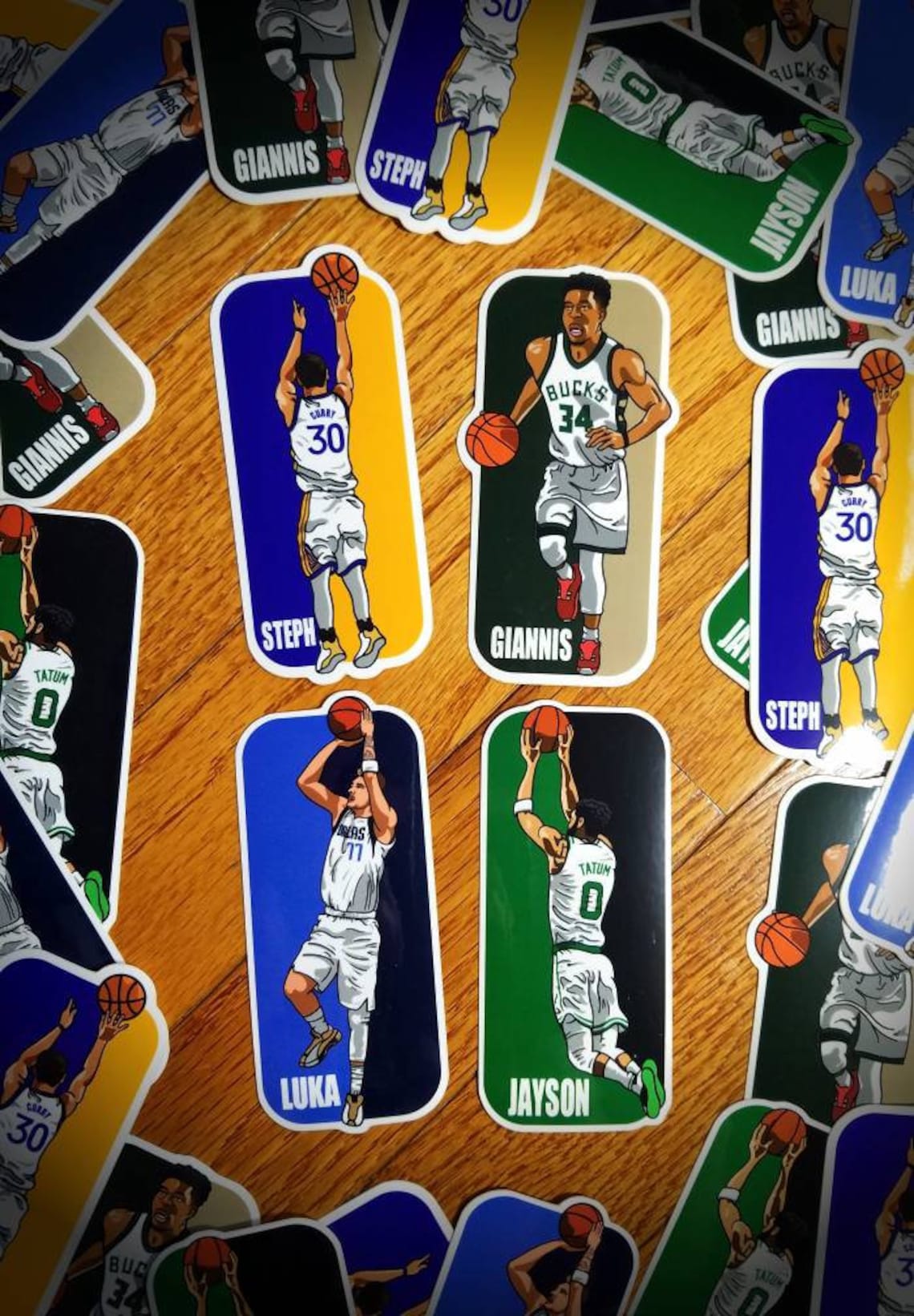 NBA logo Icons Vinyl Stickers - Etsy