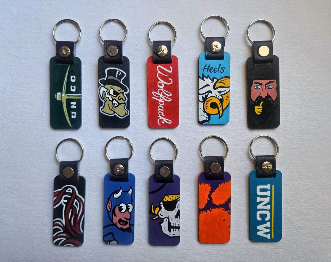 Carolina College Hand Painted Keychains - Etsy