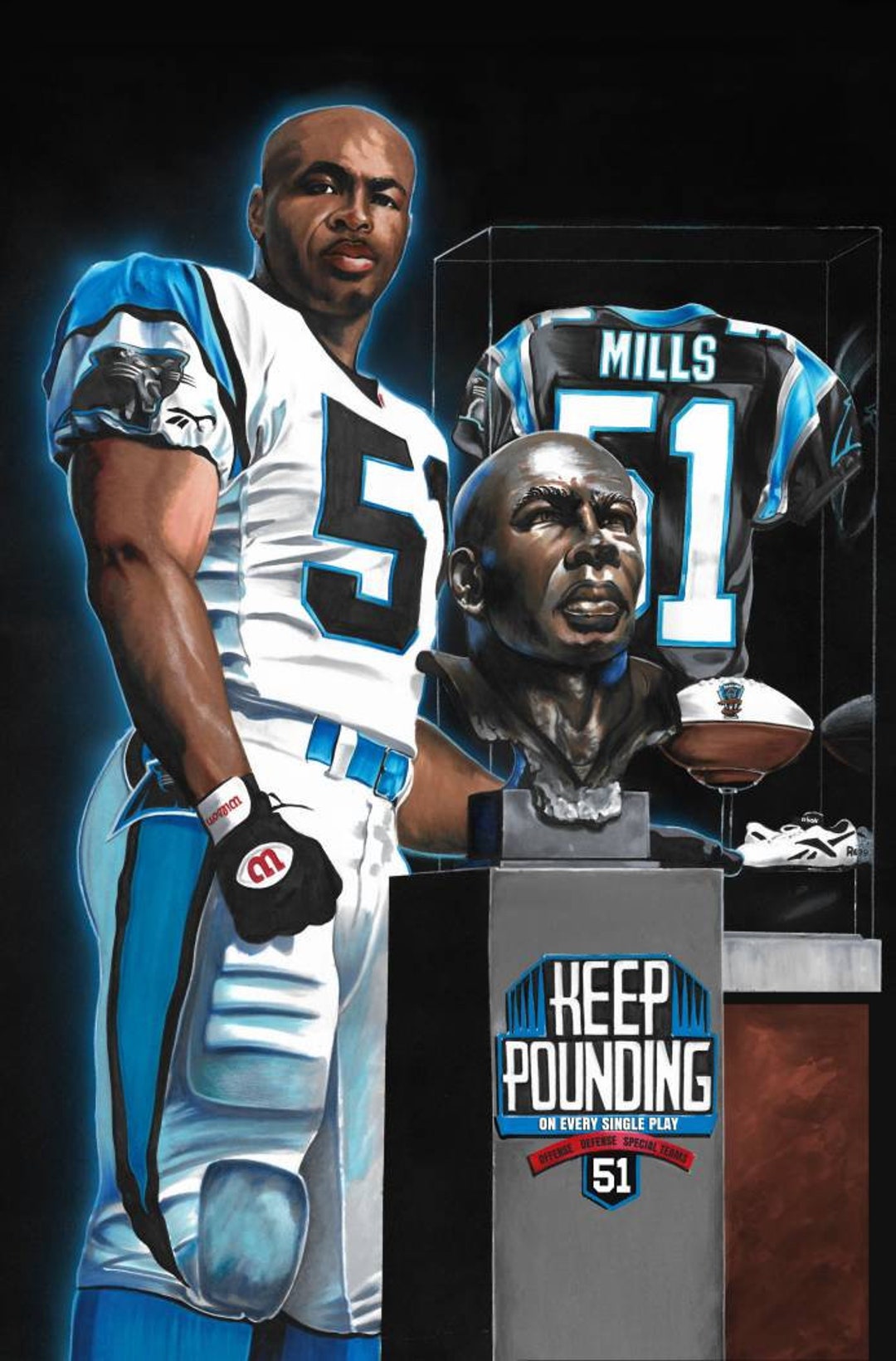 Sam Mills "legends Series" Art Print - Etsy