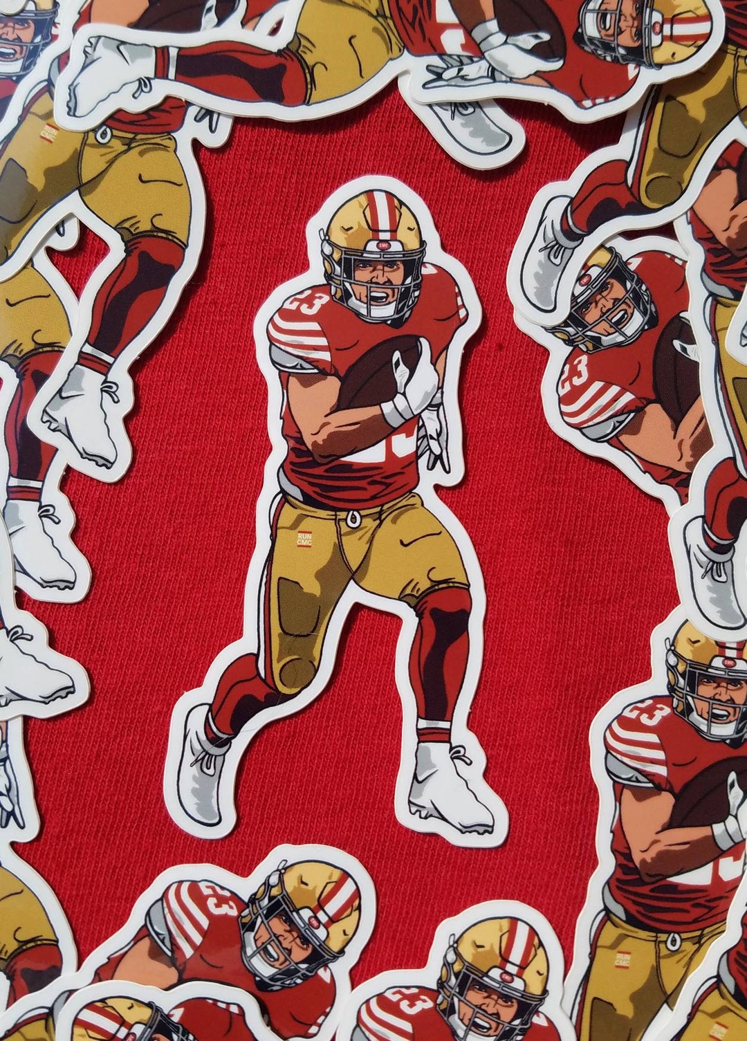 Christian Mccaffrey Vinyl Sticker - Etsy