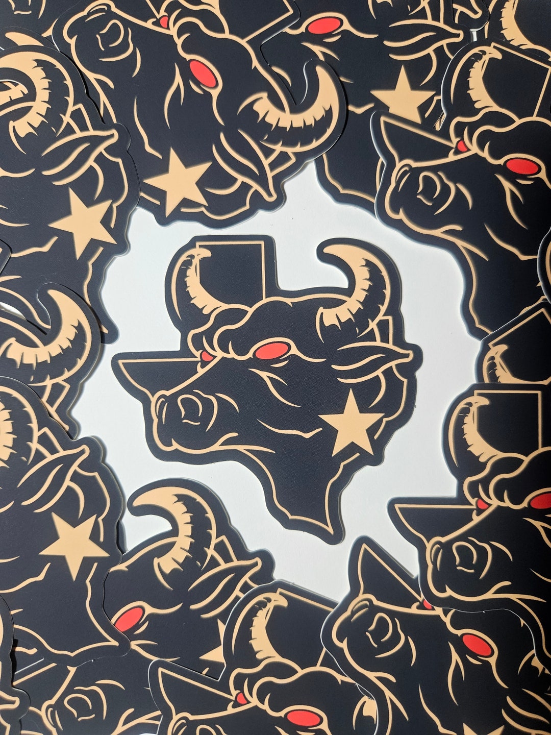 Houston Texans Vinyl Sticker seeing Red - Etsy