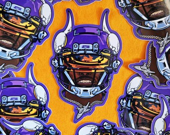 Justin Jefferson Griddy Sketch Glossy Sticker 3, Water Resistant Laptop ...