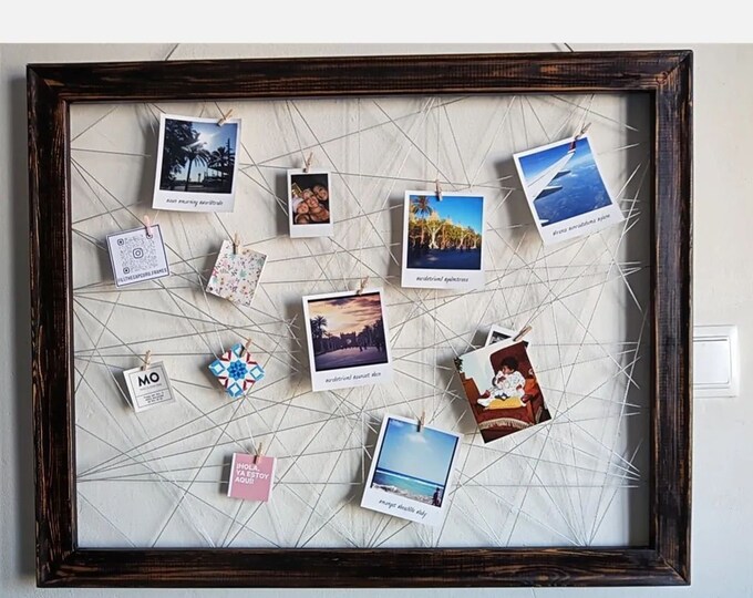 Wedding String Frame Handmade Wooden String and Peg Frame 20 Pegs ...