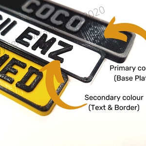 Pick Your Own Reg & Colour Numberplate! Personalised Number Plate ...