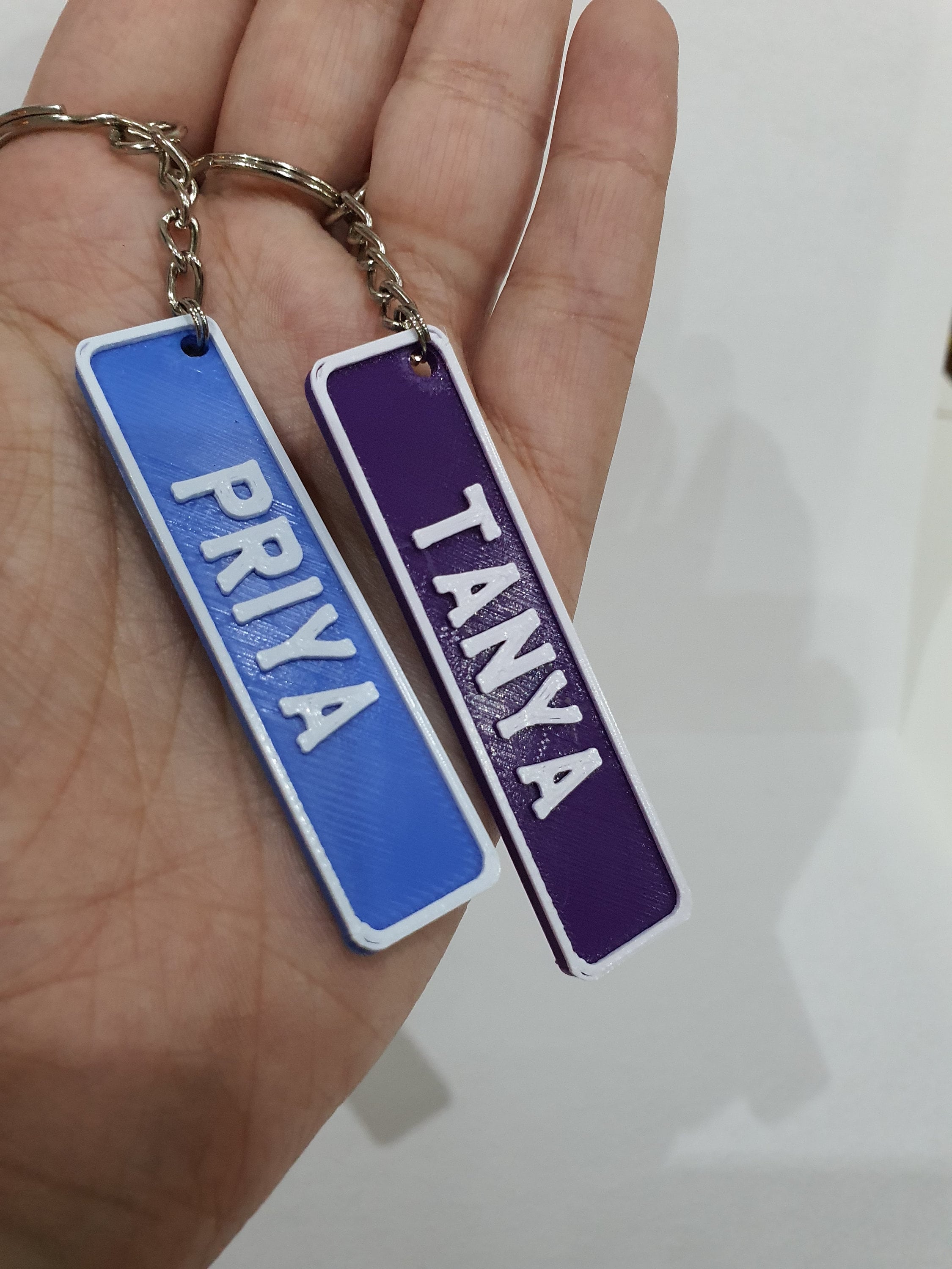 Name Number Plate Keyring at Caitlyn Tooth blog