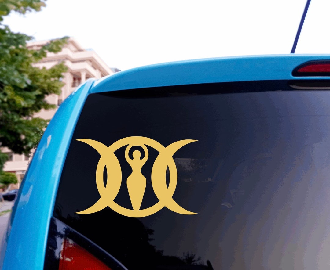 Triple Moon Goddess Decal | Triple Moon Window Sticker | Goddess Laptop ...