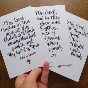 Acts of Faith, Hope, and Love Postcard Prints Pack of 3 Prayer ...