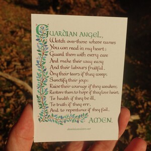 Guardian Angel Prayer Card Catholic Christian Gift Religious ...