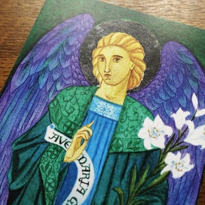 Archangel Gabriel Prayer Card Catholic Christian Gift Religious ...