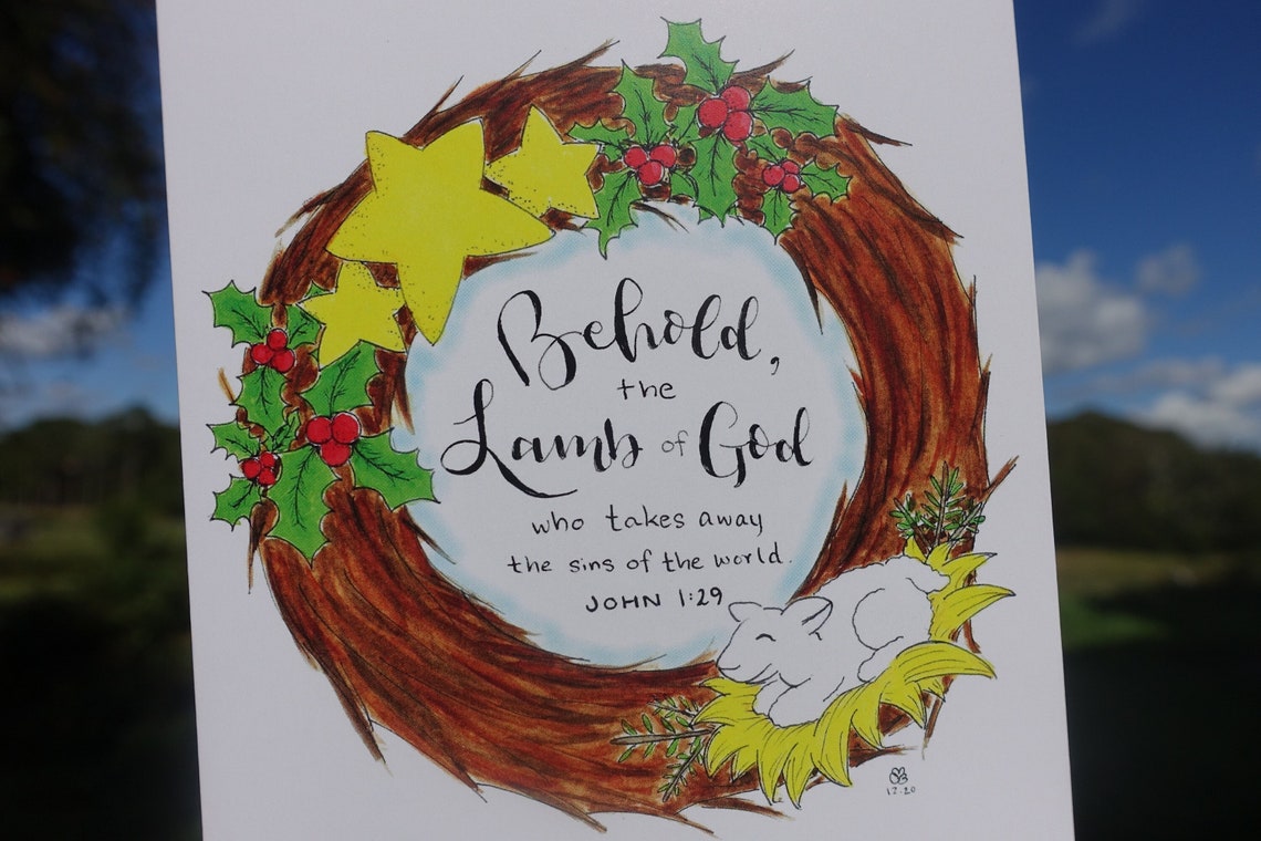 Lamb of God Christmas Cards Christian Catholic Bible - Etsy