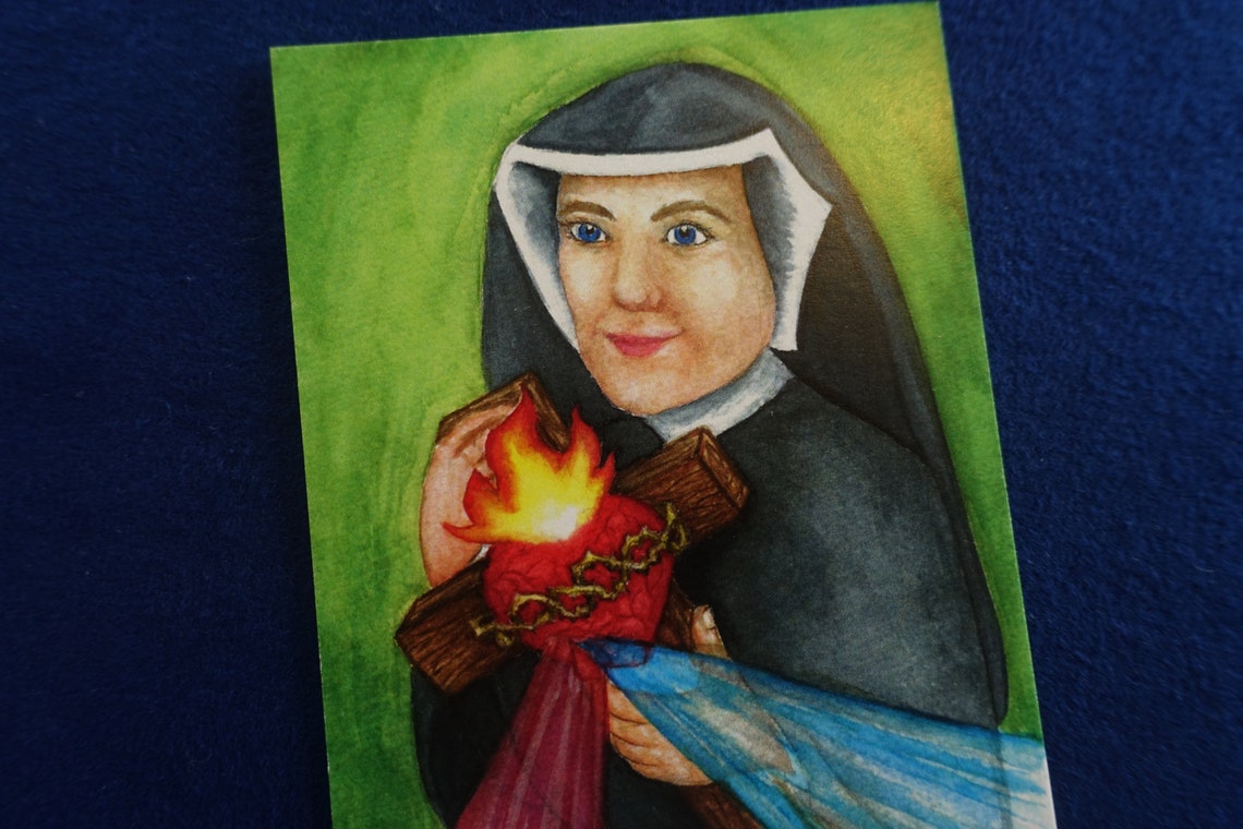 Saint Faustina Prayer Card Divine Mercy Religious - Etsy