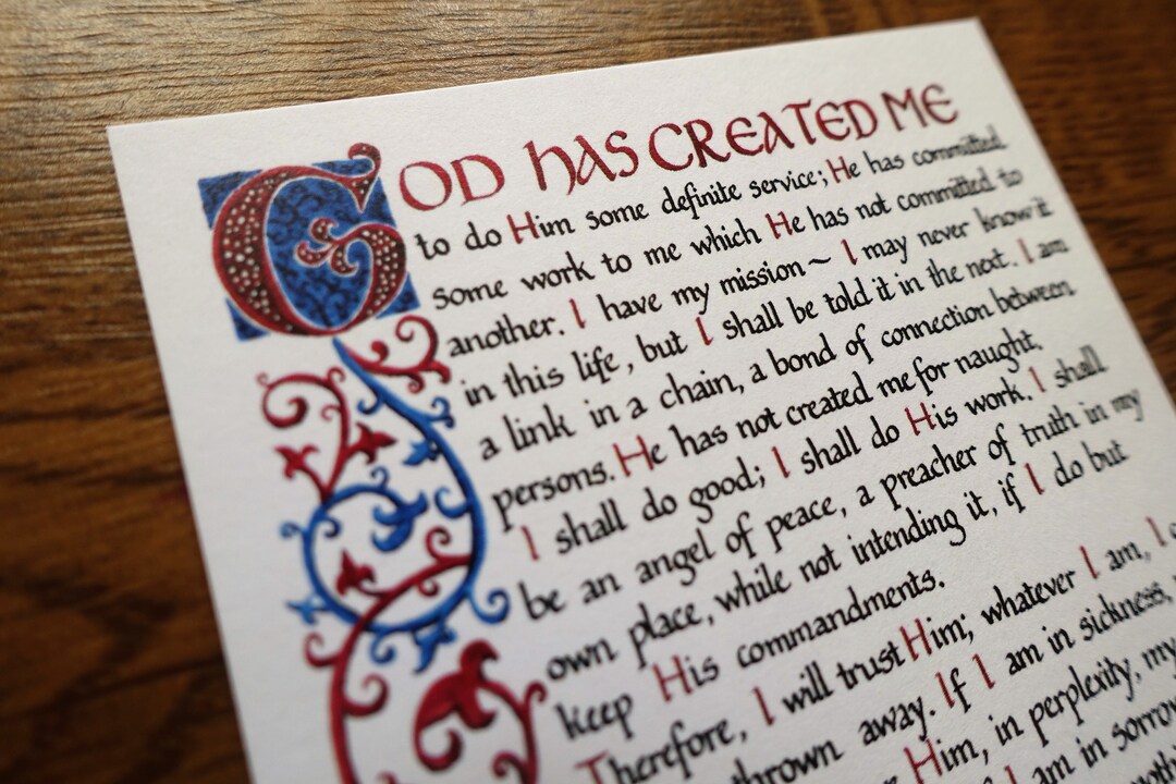 Some Definite Service Prayer Card St John Henry Newman Catholic ...