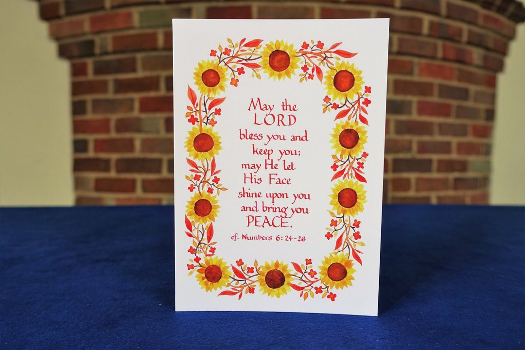 May the Lord Bless You Card Bible Verse Scripture Blessing Numbers 6:24 ...