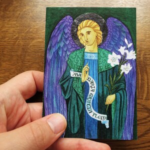 Archangel Gabriel Prayer Card Catholic Christian Gift Religious ...