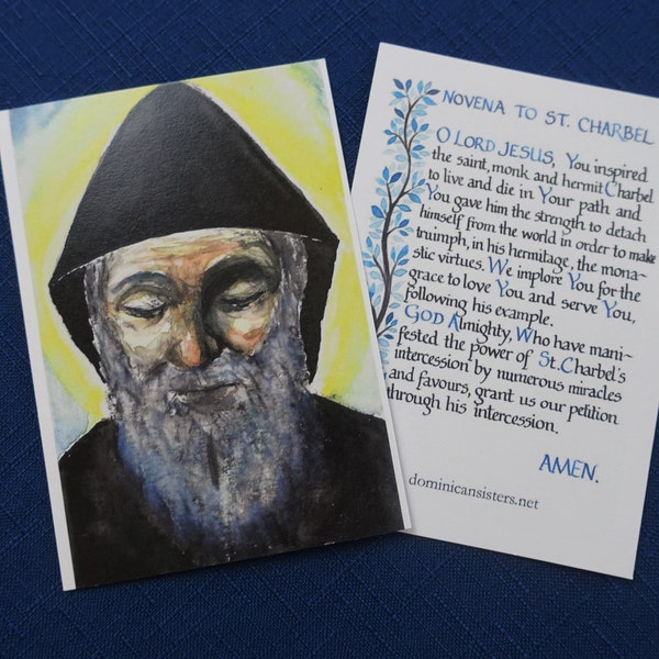 St Charbel Prayer Card - Etsy