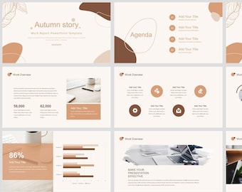 Minimal Modern Clean Report Powerpoint Template - Etsy