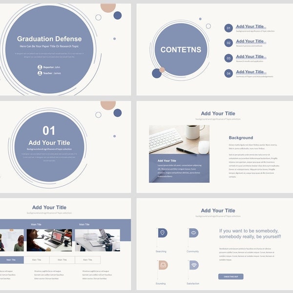 Powerpoint Graduation Report Template - Etsy