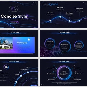Modern Clean Science and Technology Business Powerpoint Template - Etsy
