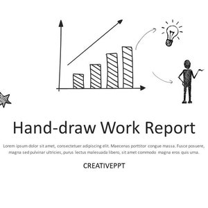 Minimal Hand Drawn Powerpoint Presentation Template - Etsy