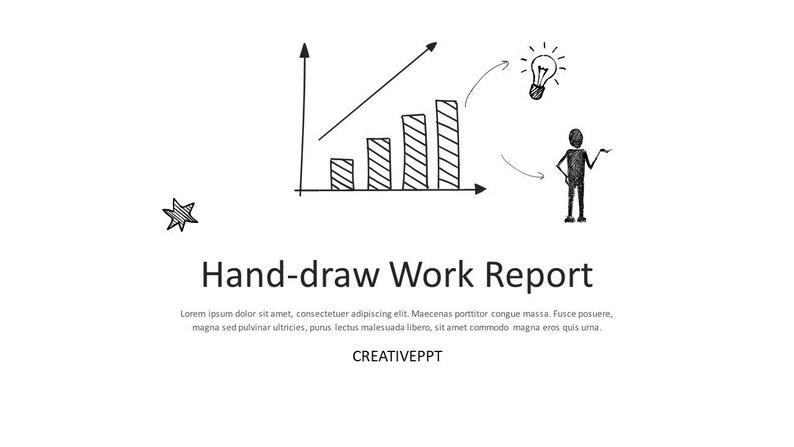 Minimal Hand Drawn Powerpoint Presentation Template - Etsy