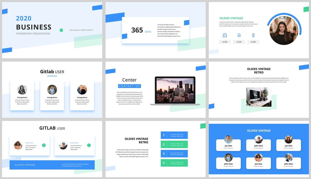 Minimal Business Powerpoint Template - Etsy