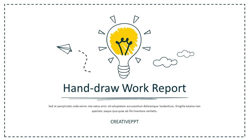 Minimal Hand Drawn Powerpoint Presentation Template - Etsy