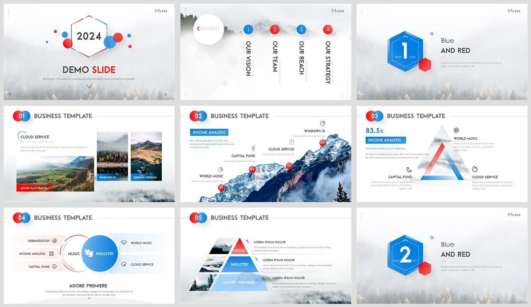 Modern Clean Business Powerpoint Template - Etsy
