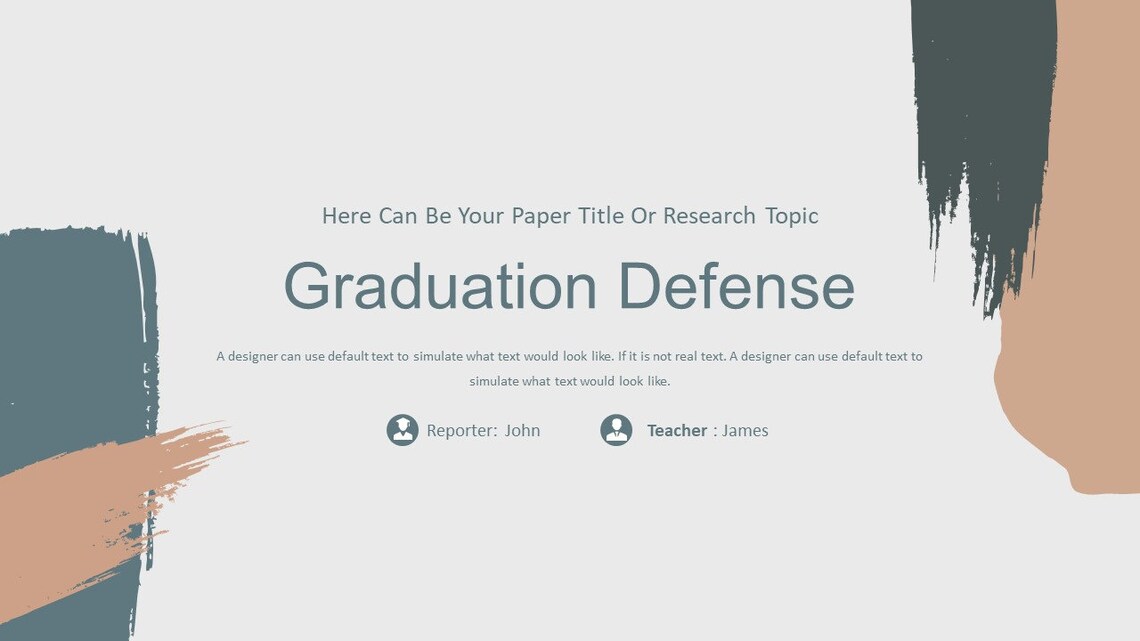 Clean Graduation Defense Powerpoint Template - Etsy
