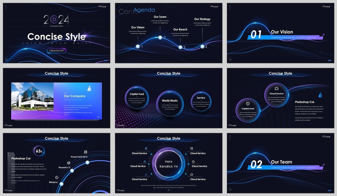 Modern Clean Science and Technology Business Powerpoint Template - Etsy