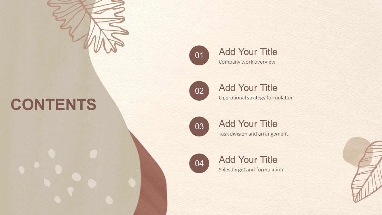 Elegant Apricot Business Plan Powerpoint Template - Etsy