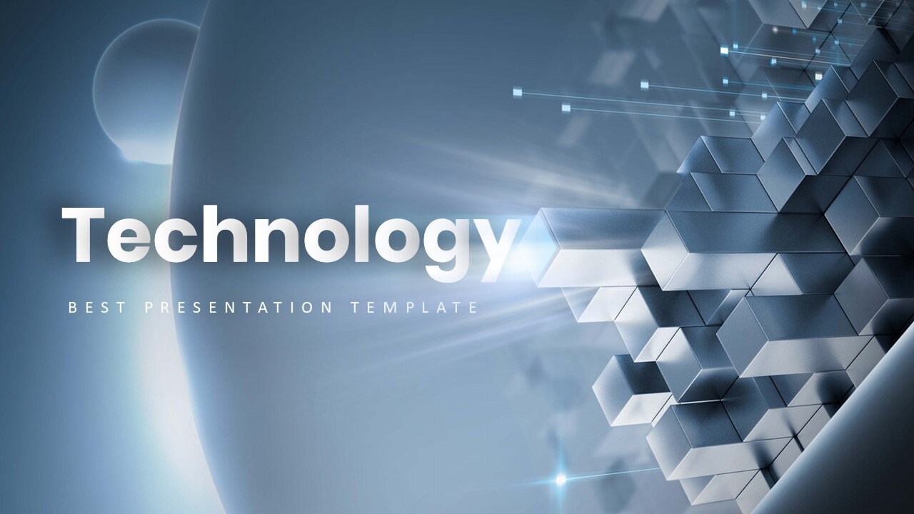 Science and Technology Creative 3D Spatial Vision Business Powerpoint ...