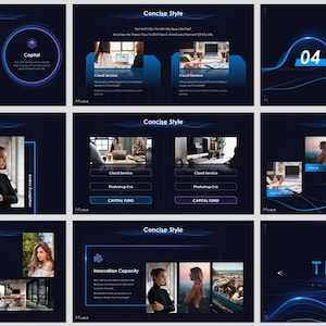 Modern Clean Science and Technology Business Powerpoint Template - Etsy