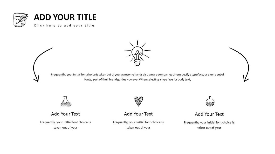 Minimal Hand Drawn Powerpoint Presentation Template - Etsy