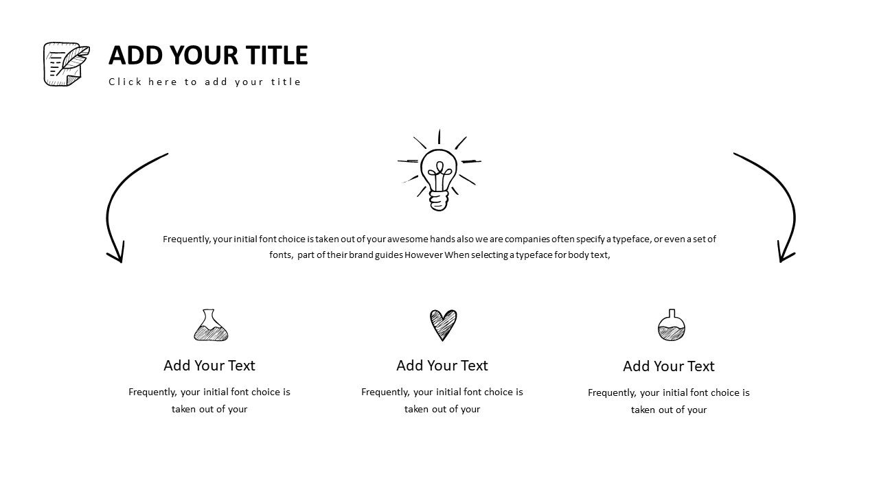 Minimal Hand Drawn Powerpoint Presentation Template - Etsy