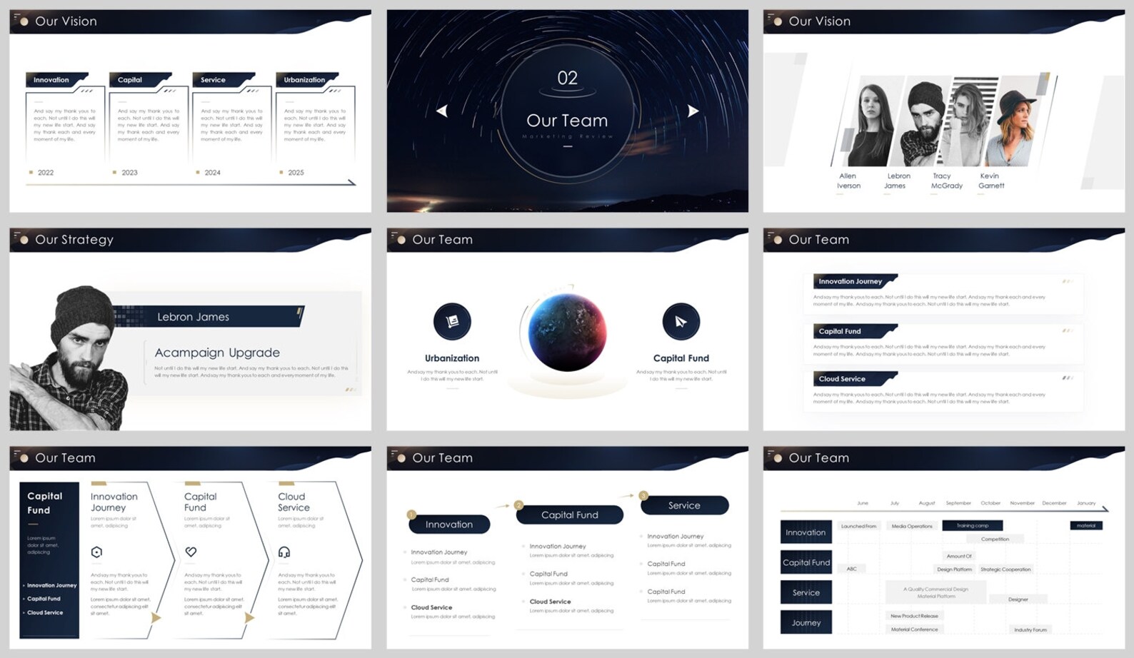 Black Golden Modern Business Report Powerpoint Template - Etsy