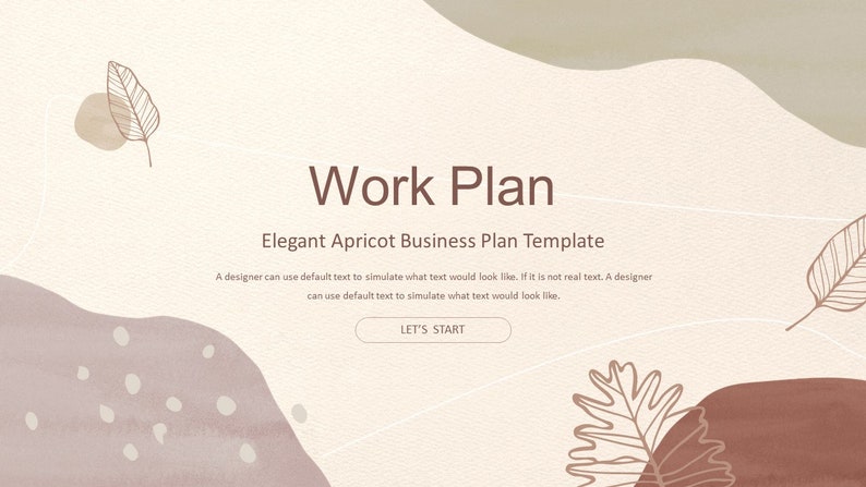 Elegant Apricot Business Plan Powerpoint Template - Etsy