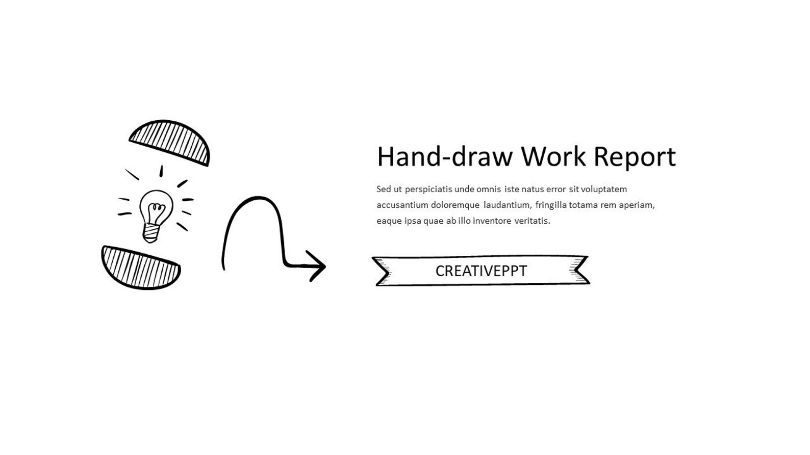 Minimal Hand Drawn Powerpoint Presentation Template - Etsy