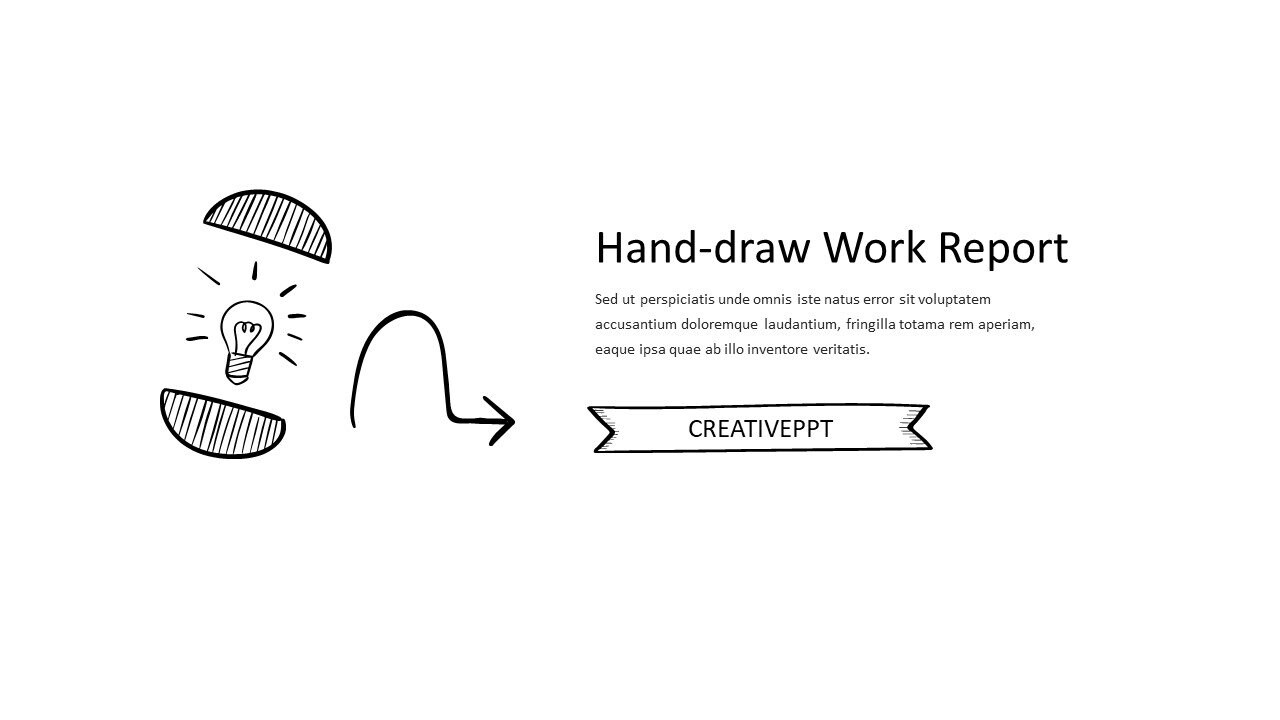 Minimal Hand Drawn Powerpoint Presentation Template - Etsy