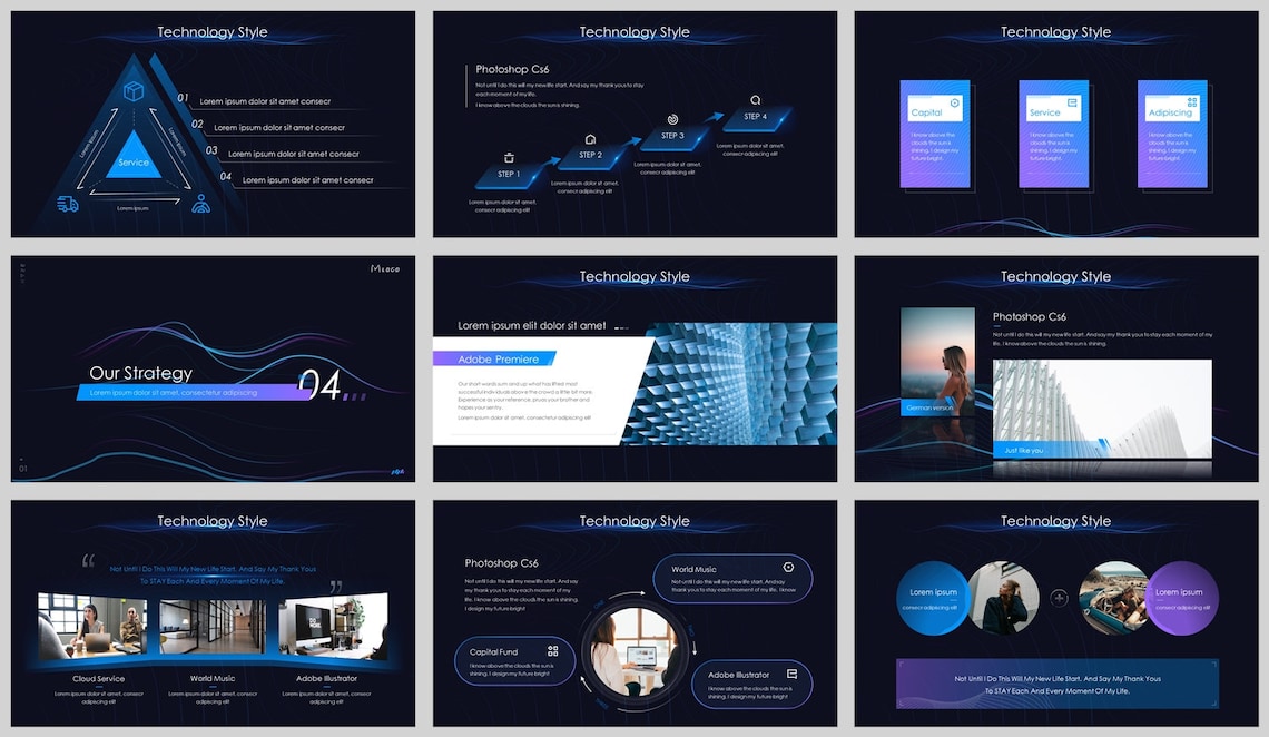 Modern Clean Science and Technology Business Powerpoint Template - Etsy