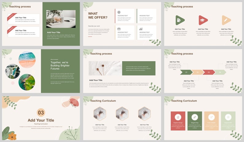Minimal Clean Teaching Report Powerpoint Template - Etsy