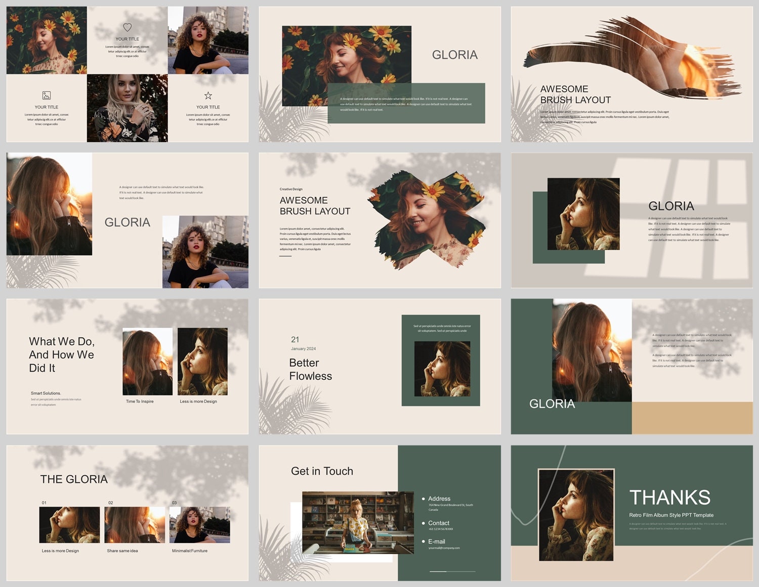 Retro Film Album Style Powerpoint Template - Etsy
