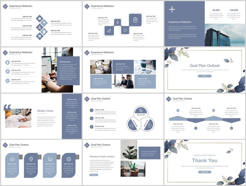 Minimal Clean Work Plan Powerpoint Template - Etsy