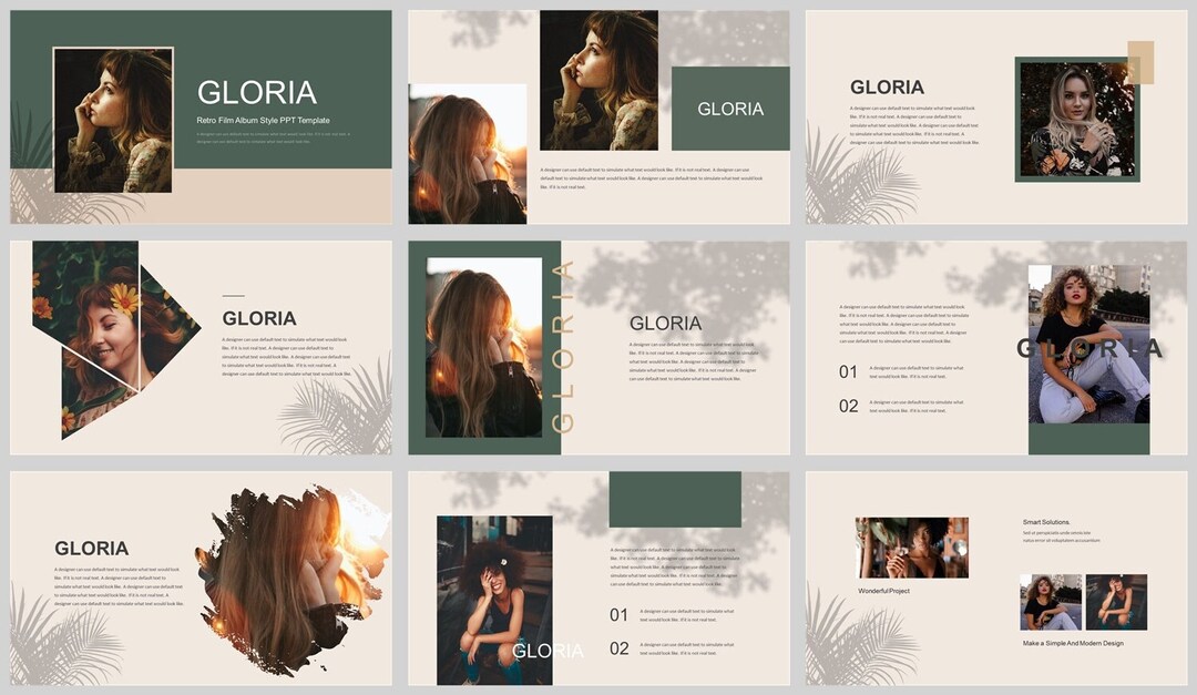 Retro Film Album Style Powerpoint Template - Etsy