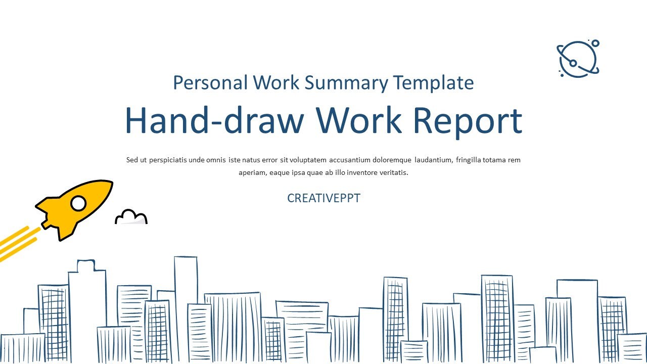 Minimal Hand Drawn Powerpoint Presentation Template - Etsy