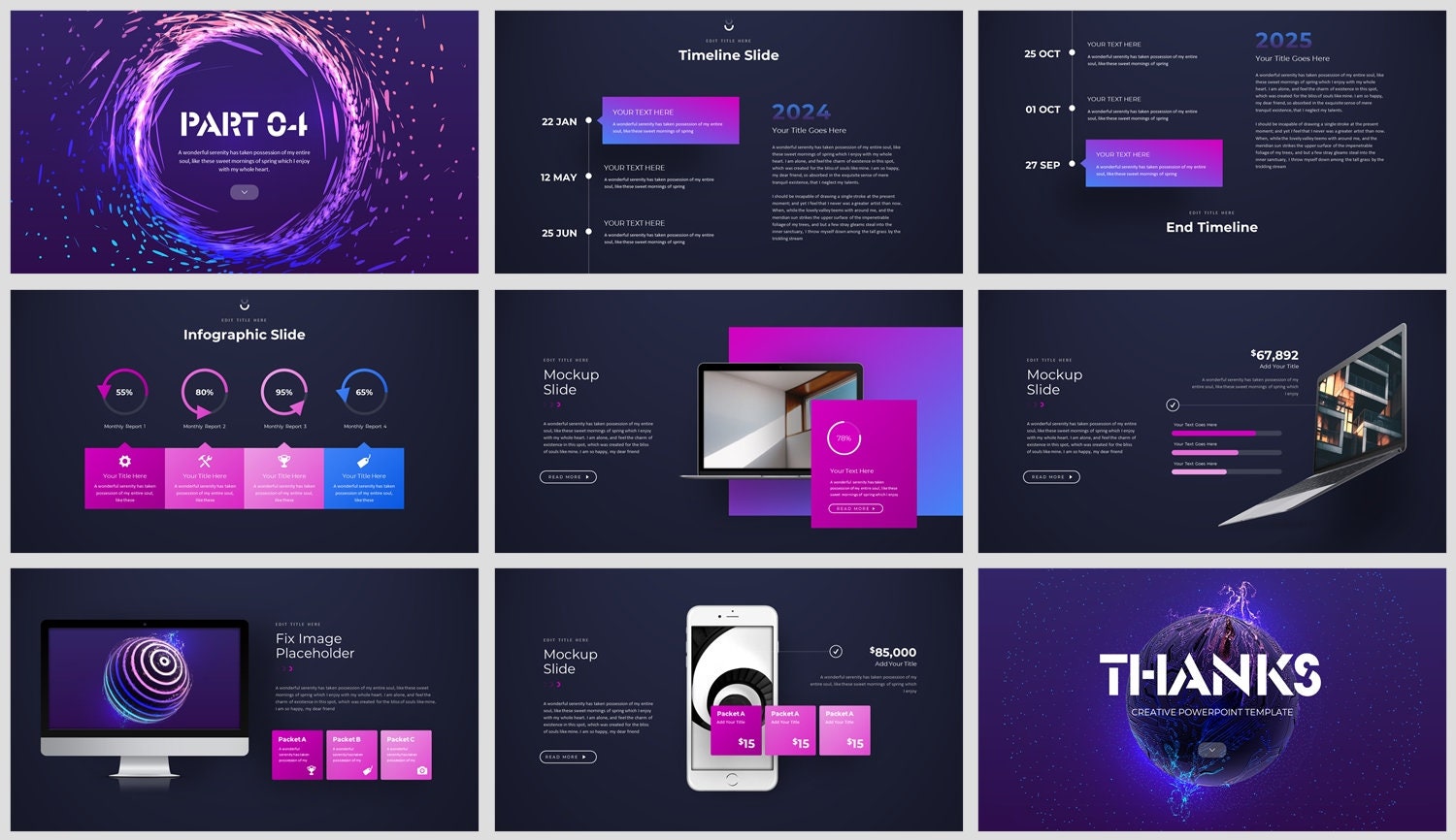 Blue Purple Technology Particle Internet Business Powerpoint Template ...