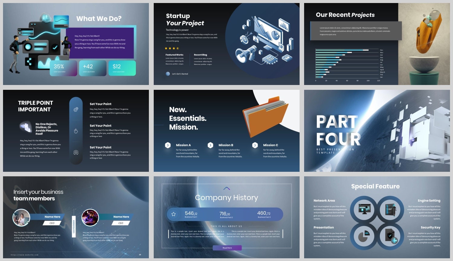 Science and Technology Creative 3D Spatial Vision Business Powerpoint ...