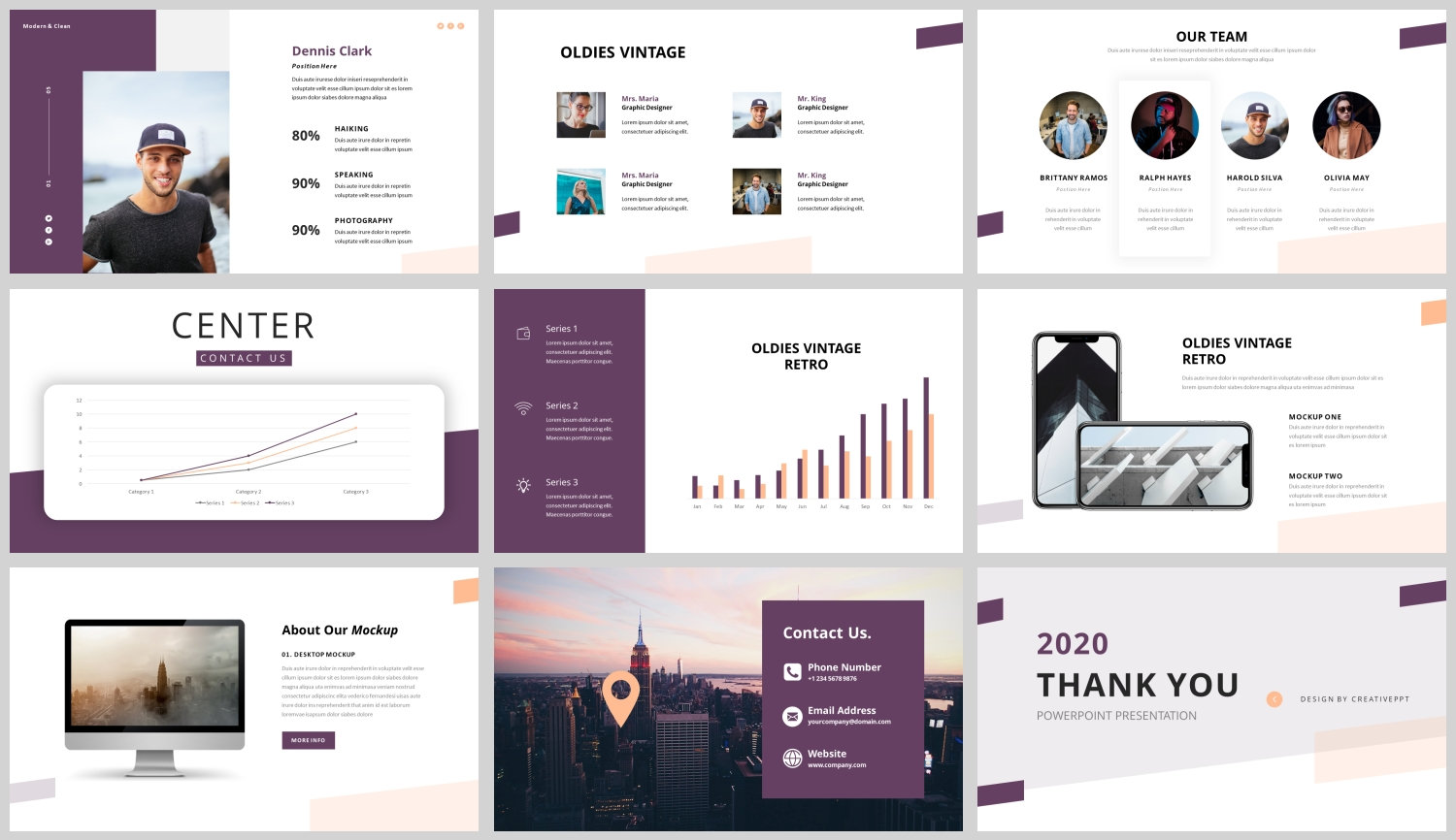 Minimal Business Powerpoint Template - Etsy